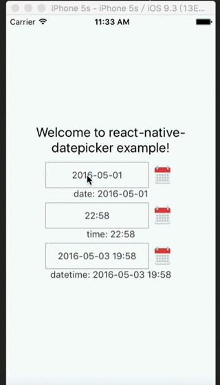 React native datepicker Npm